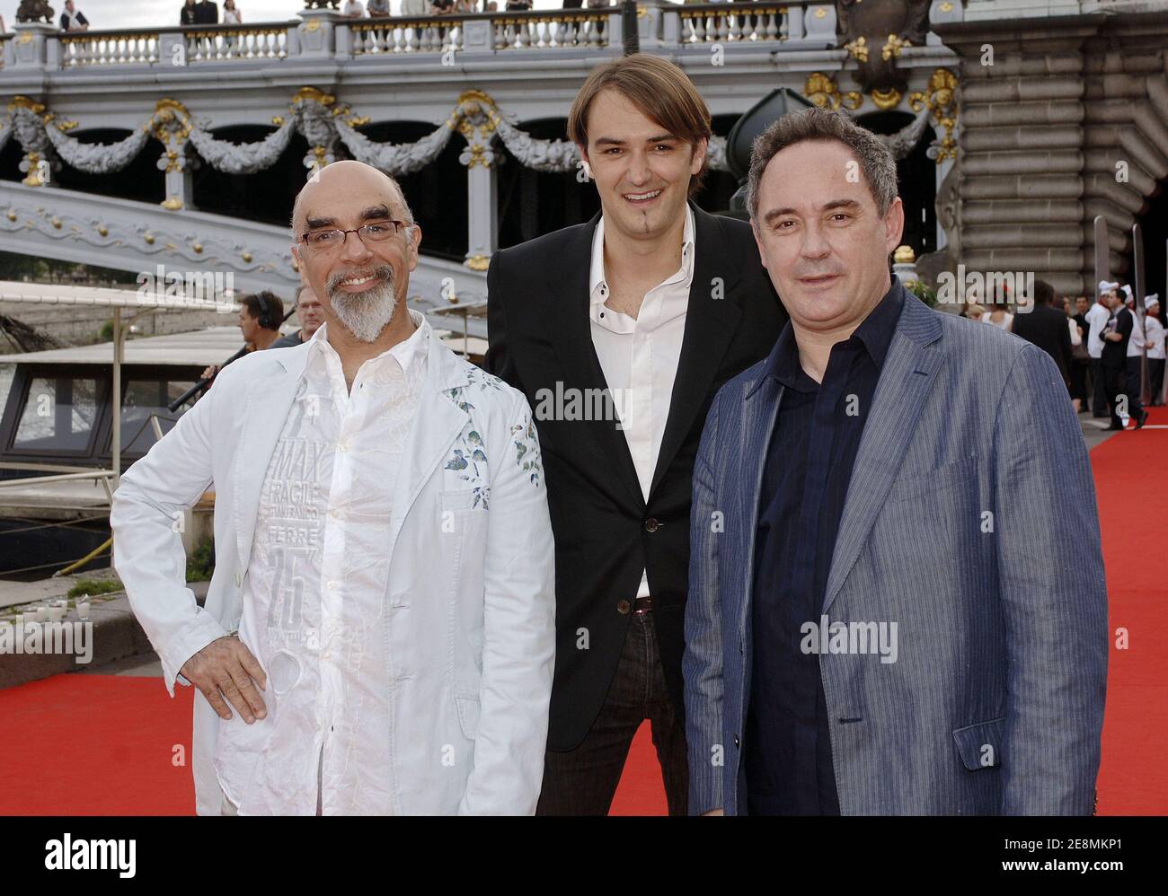 (L to R) Chefs, Israelian Israel Aharoni, French Ciryl Lignac and ...