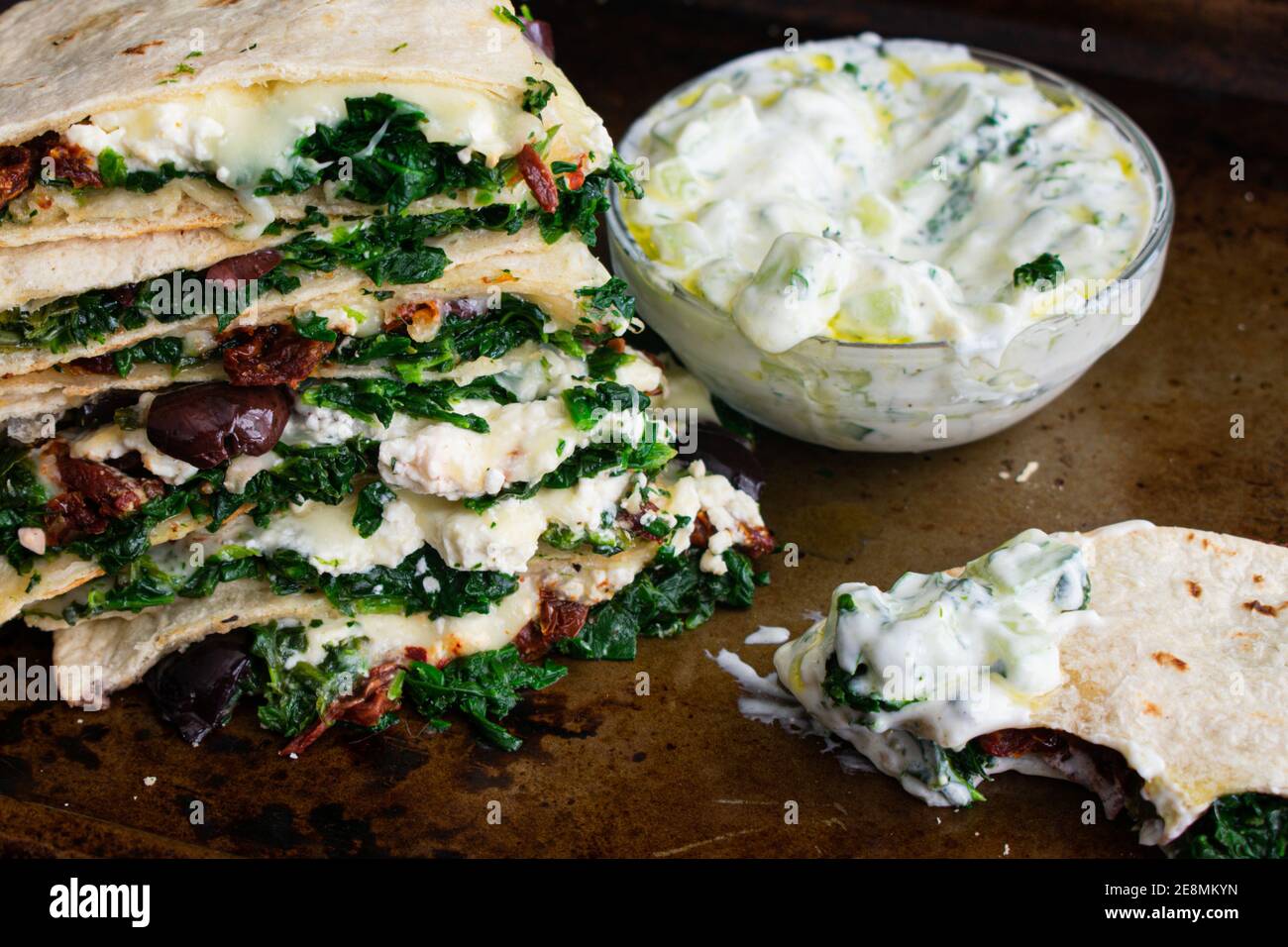 Greek Quesadillas with Tzatziki Sauce: Greek and Tex-Mex fusion cuisine ...