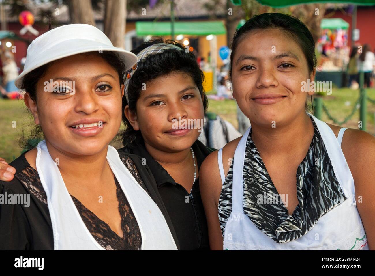 Antigua, Guatemala. Three Young Guatemalan Women Stock Photo - Alamy