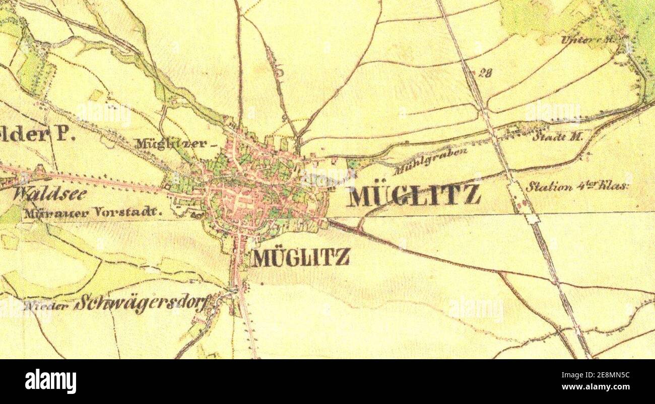 Mohelnice - historická mapa Stock Photo - Alamy