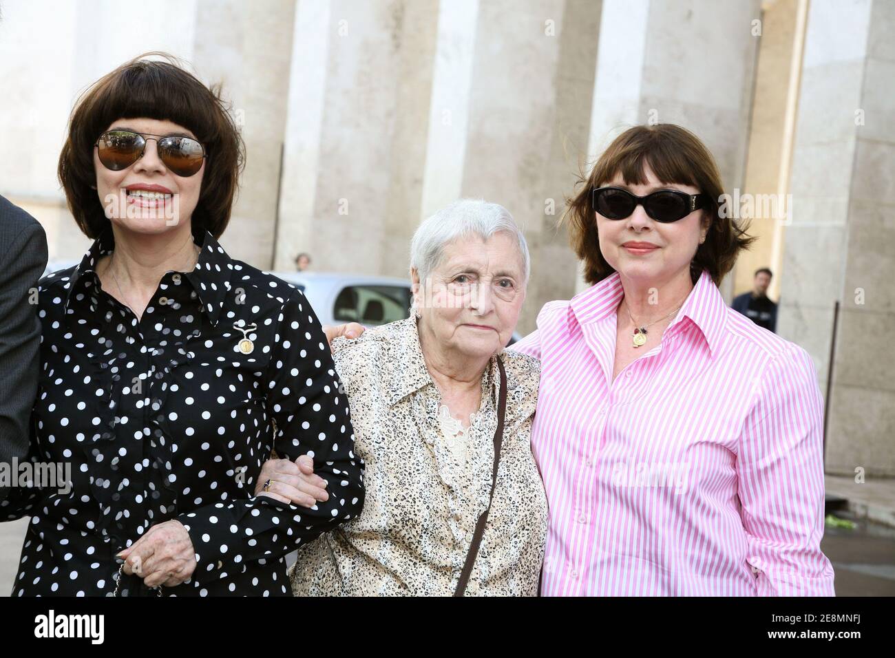 Singer Mireille Mathieu, her mother and sister attend Christian Lacroix ...