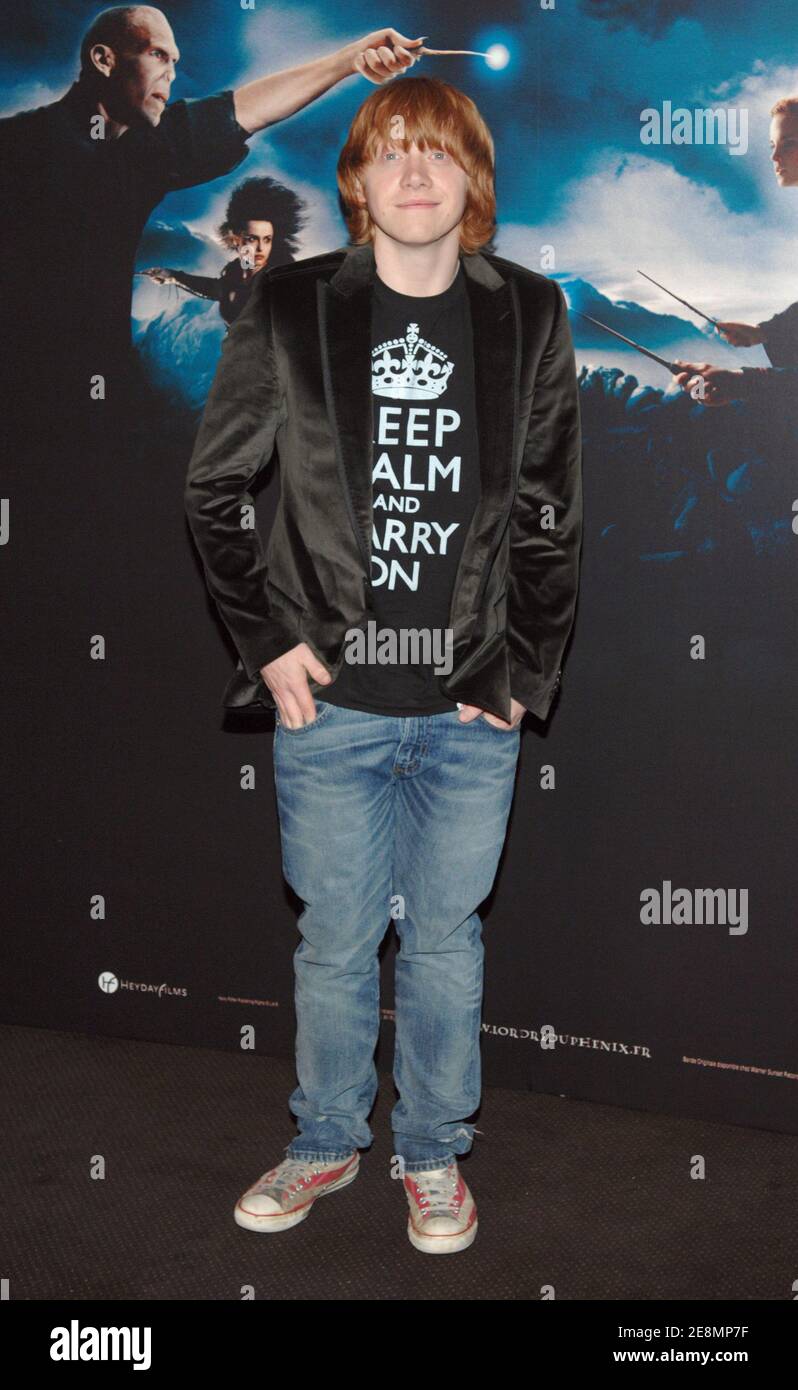 Cast member Rupert Grint poses for pictures as he arrives to the ...