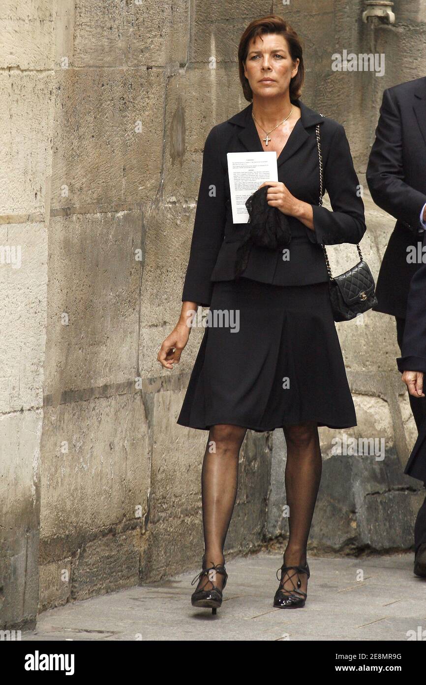 Princess Caroline of Monaco attends the funeral mass of Claude Pompidou ...