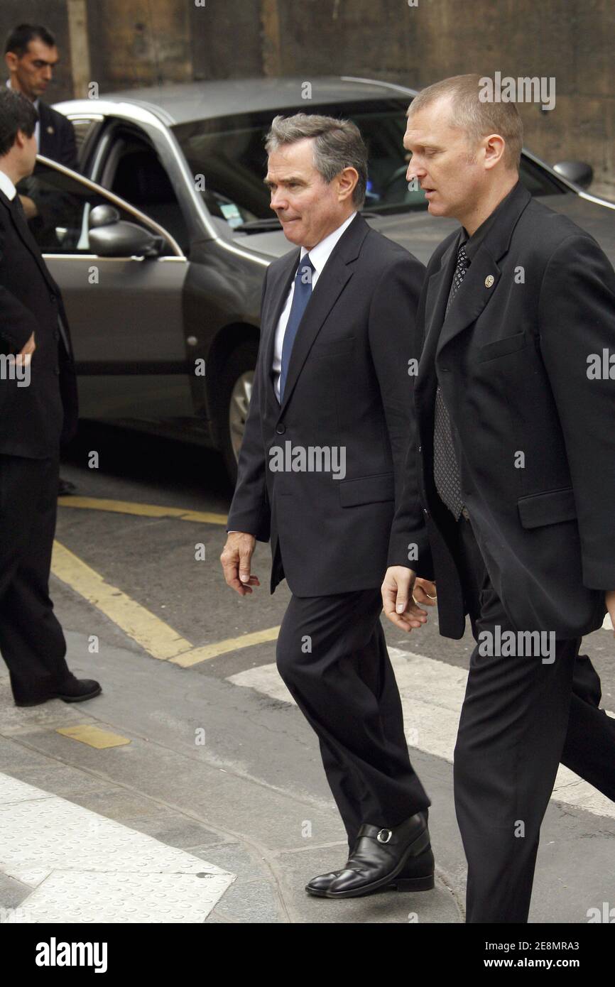 National Assembly President Bernard Accoyer attends the funeral mass of ...