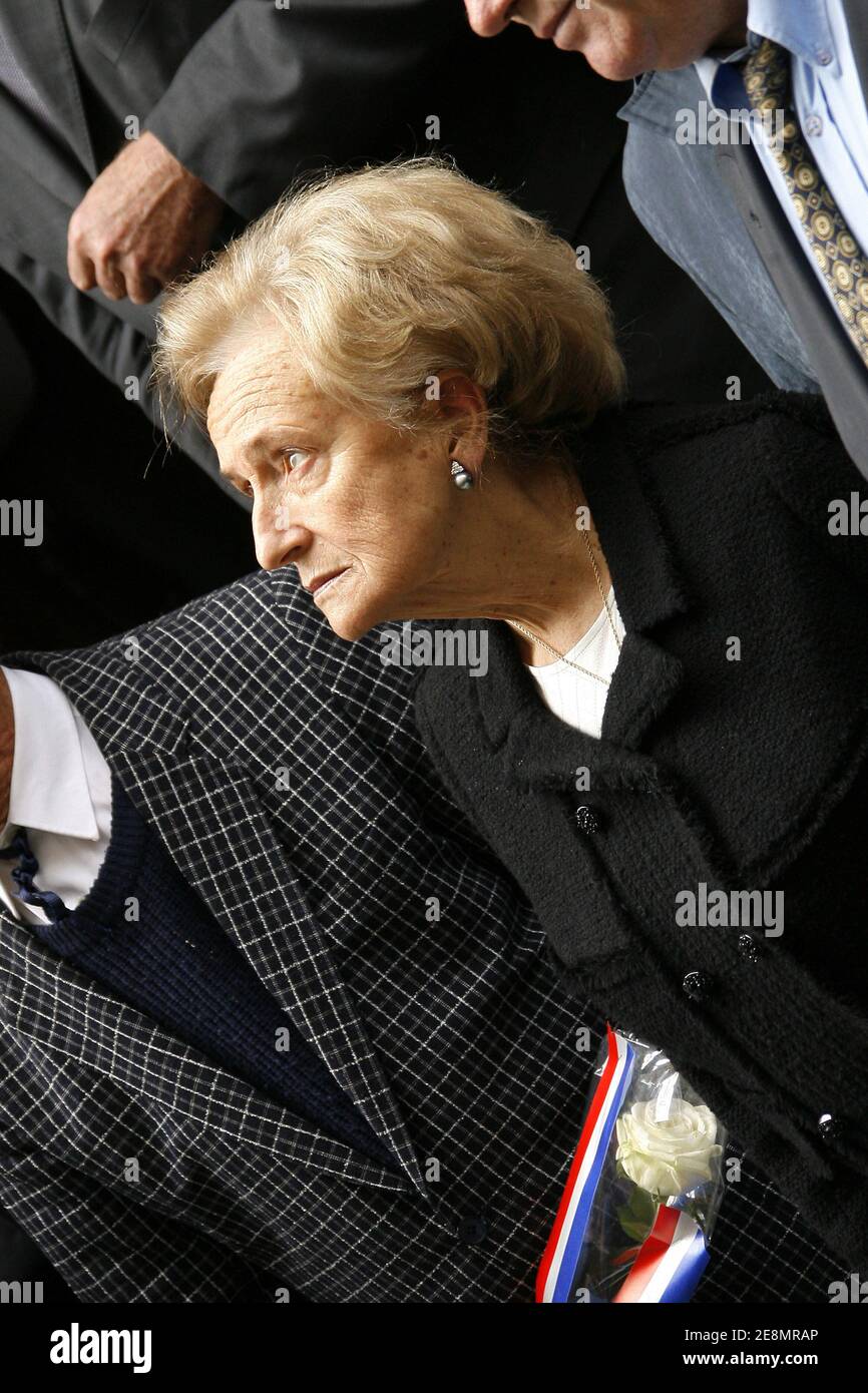 Mrs Bernadette Chirac attends the funeral mass of Claude Pompidou, held ...