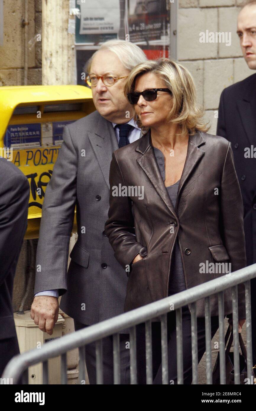 TV anchor Claire Chazal attends the funeral mass of Claude Pompidou ...