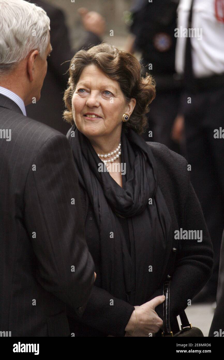 Princess Chantal de France attends the funeral mass of Claude Pompidou ...