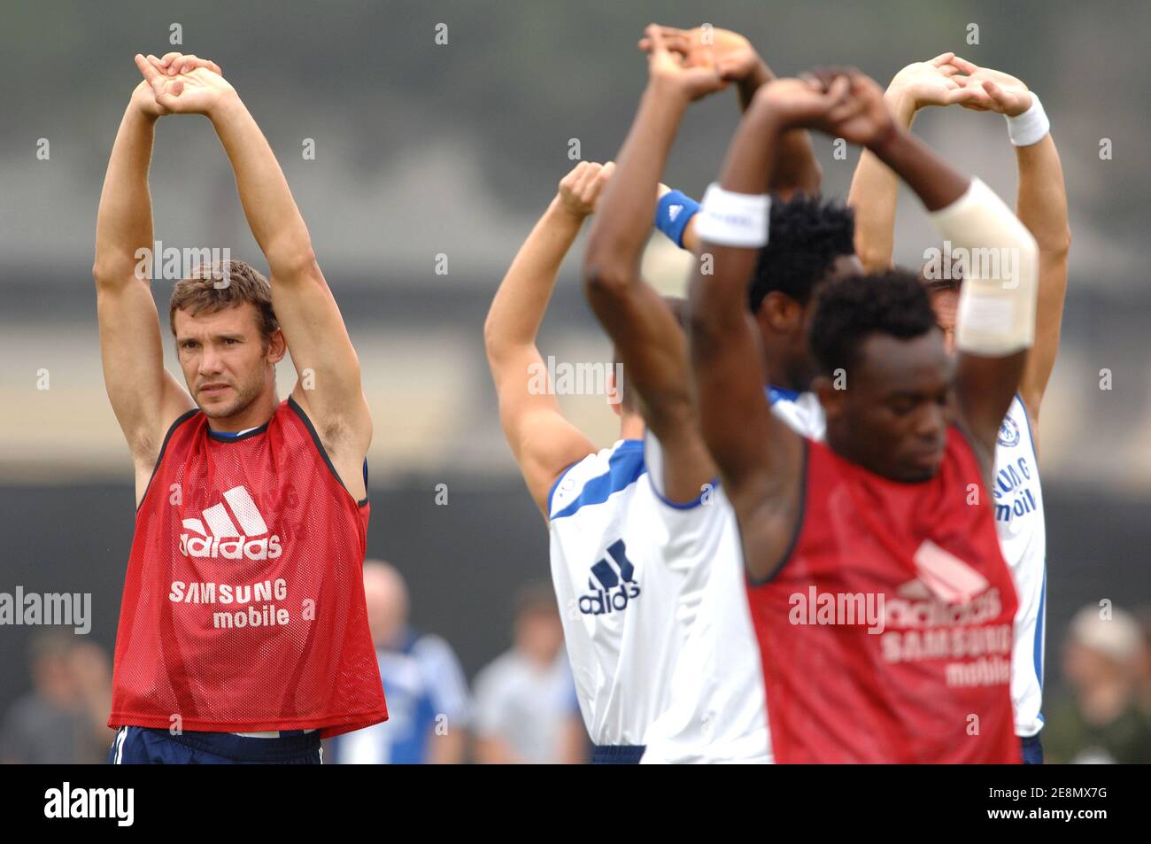 Andriy Shevchenko in action during Chelsea Football Club first training ...