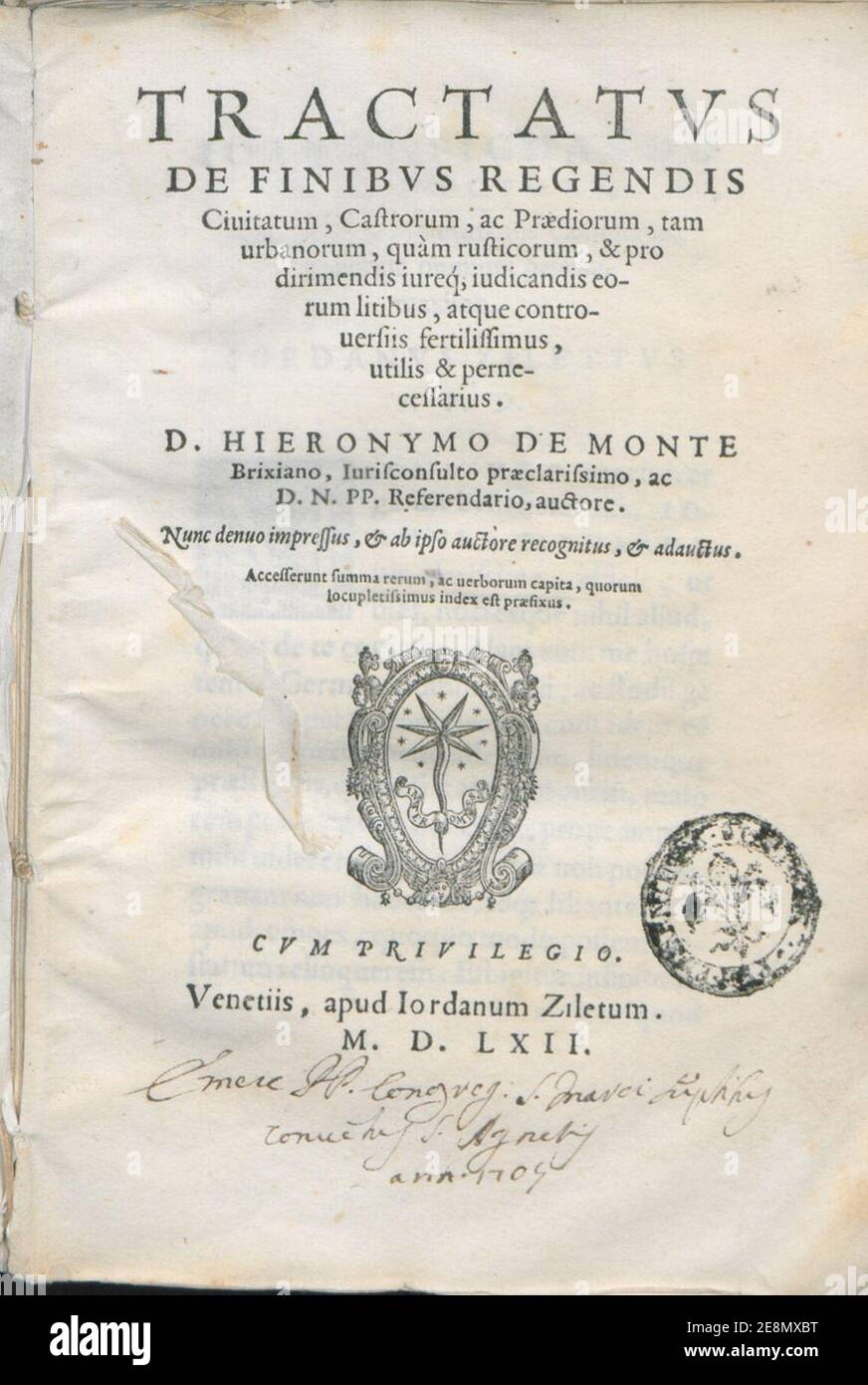 Monti, Girolamo – De finibus regendis civitatum, castrorum ac ...