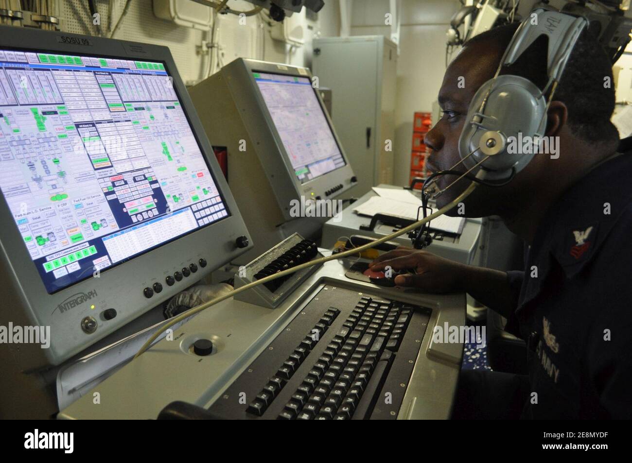 Monitoring the engine plant 090626 Stock Photo - Alamy