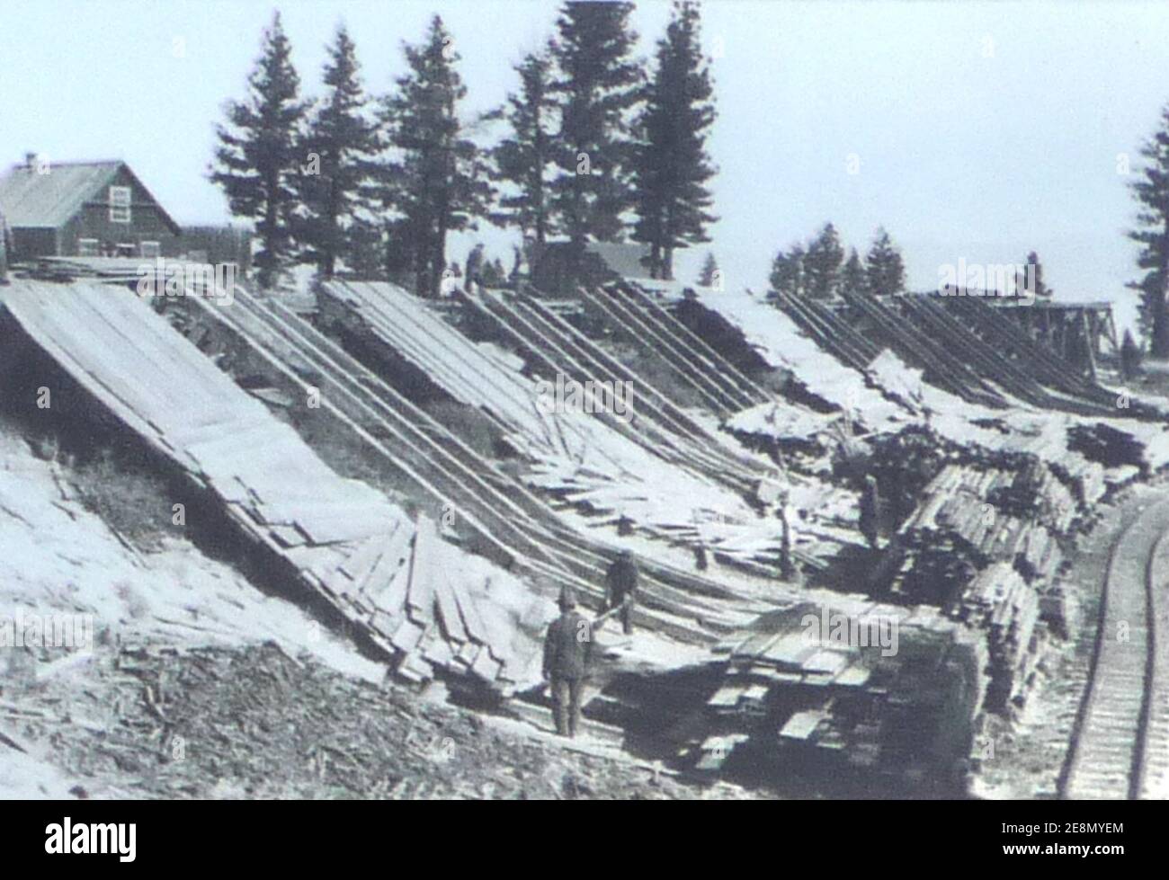 Mono Mills, California period photo of mill activity Stock Photo - Alamy
