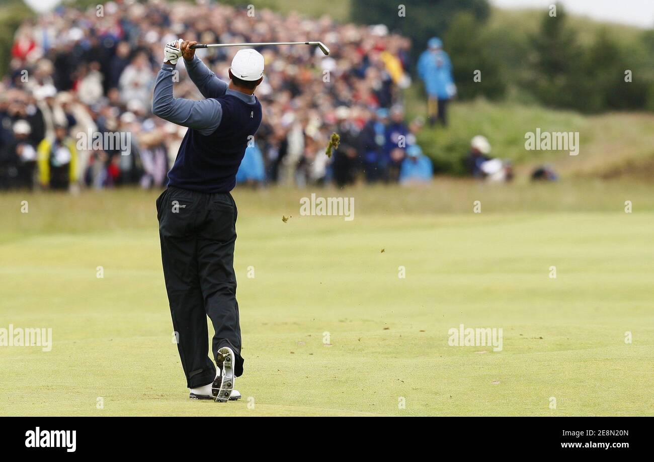 USA's Tiger Woods in action during The Open Championship at the ...