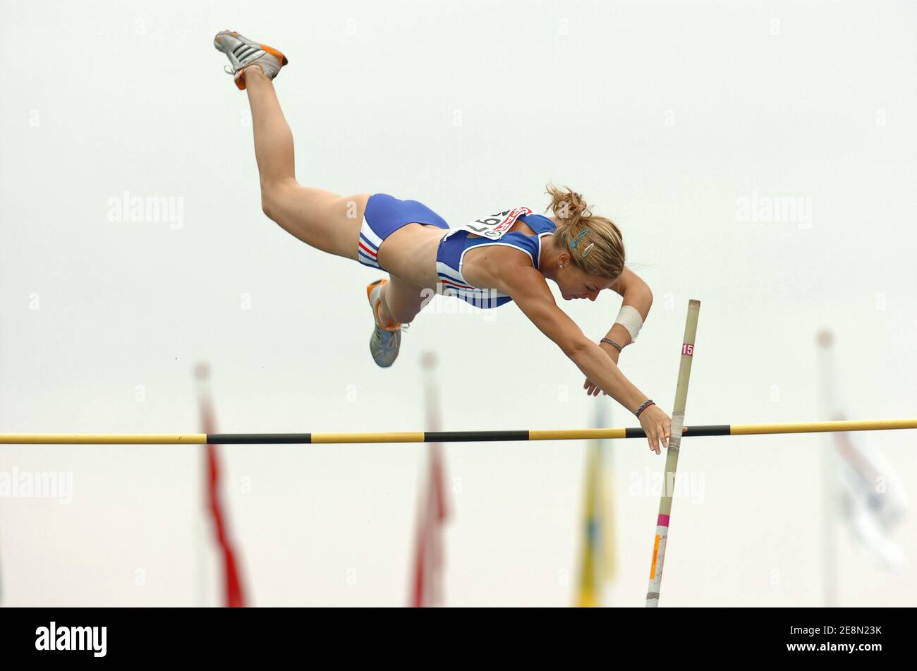 France's Marion Buisson competes on women's pole vault during the ...