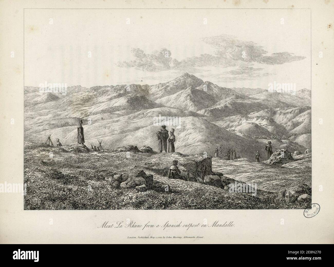 Mont de la Rhune depuis un avant-poste espagnol sur le Mandalé Mont La ...