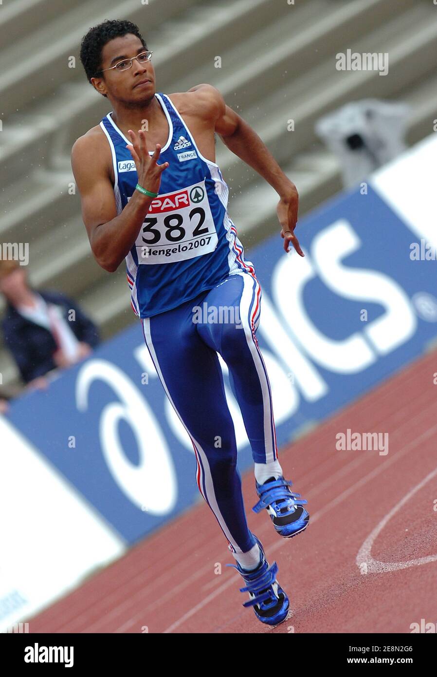 France's Frederic Mignot competes on men's 200 meters during the ...