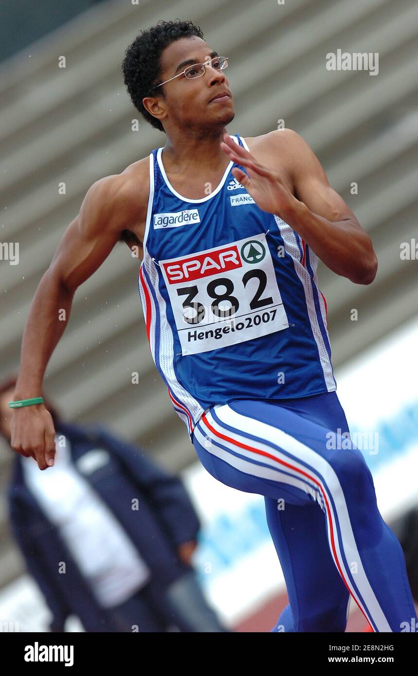 France's Frederic Mignot competes on men's 200 meters during the ...