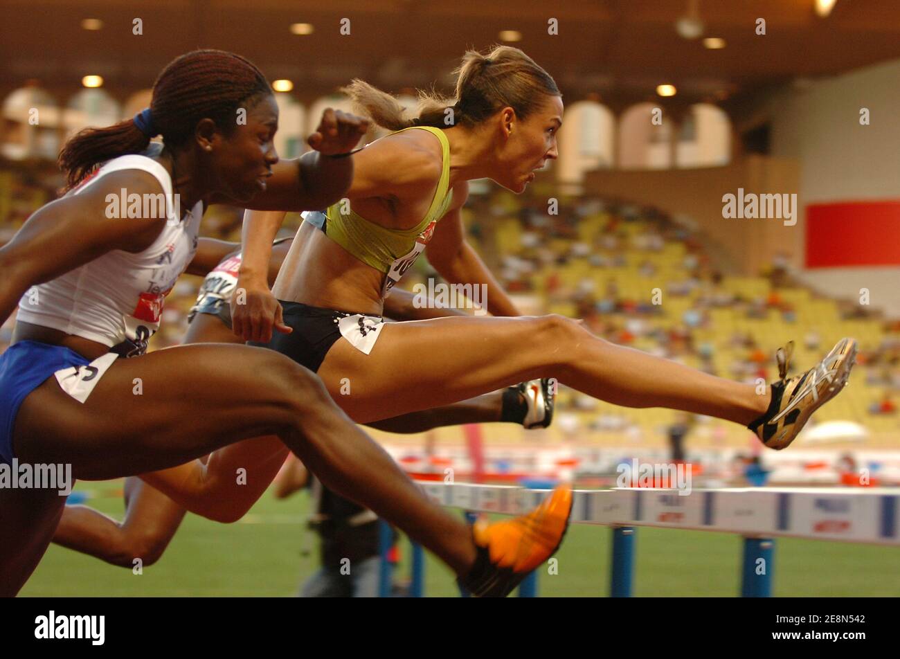 USA's Lolo Jones competes on women's 100 meters hurdles during the ...