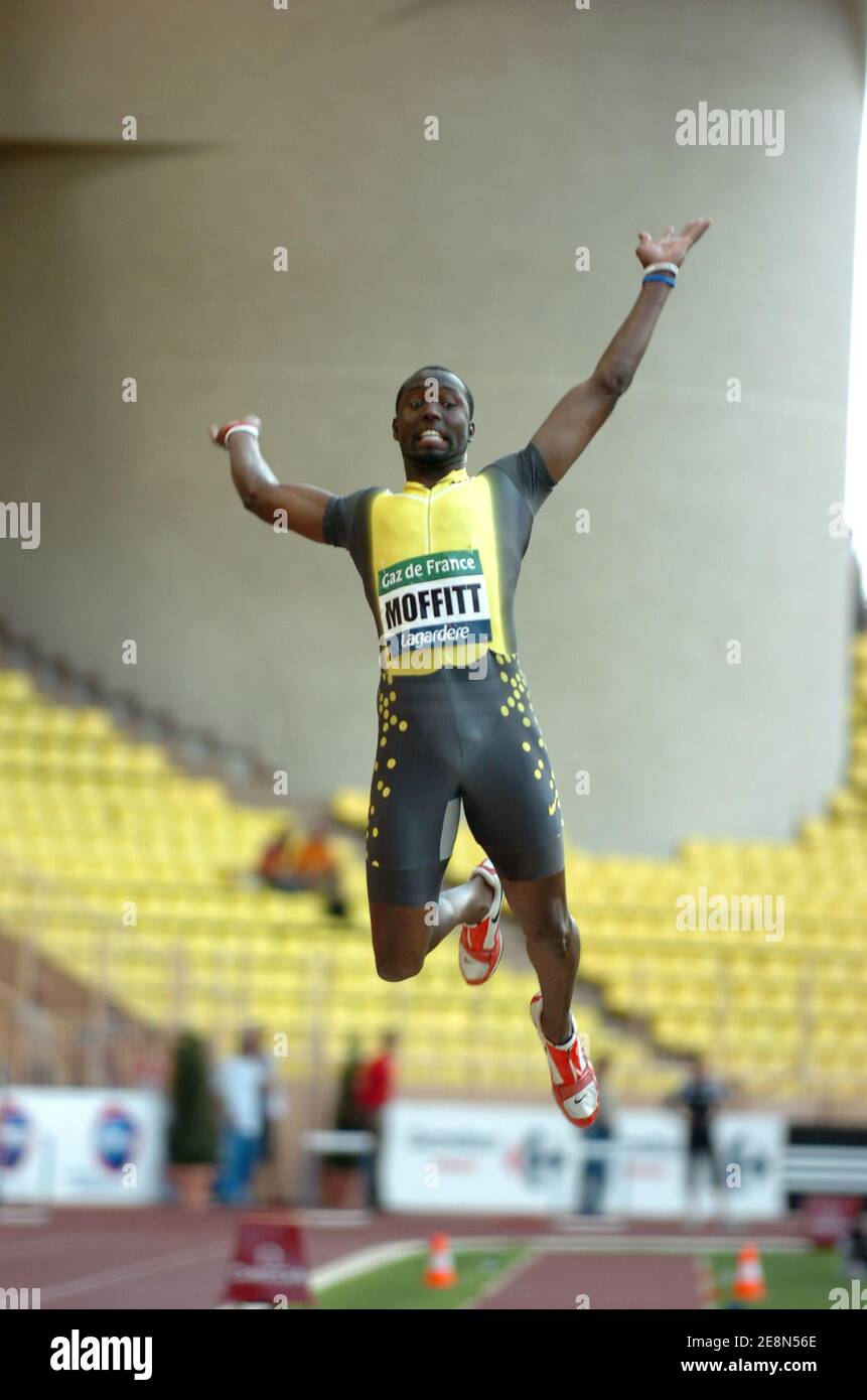 USA's John Moffitt competes on men's long jump during the Track and ...