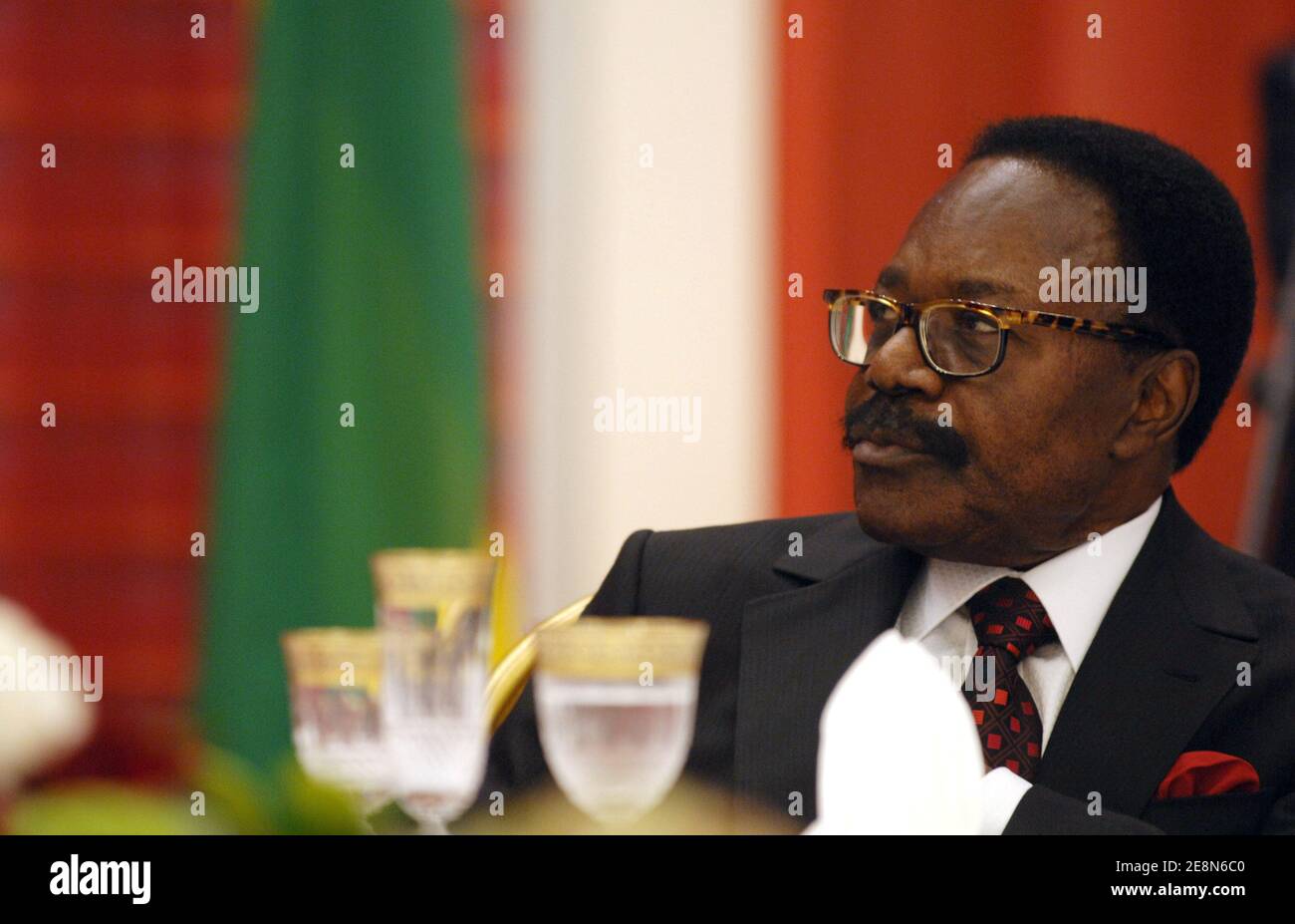 President of Gabon Omar Bongo Ondimba attends the official dinner at ...
