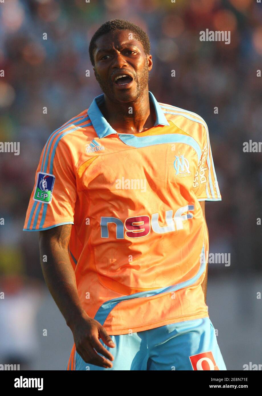OM's Djibril Cisse in action during a friendly match, Olympique de ...