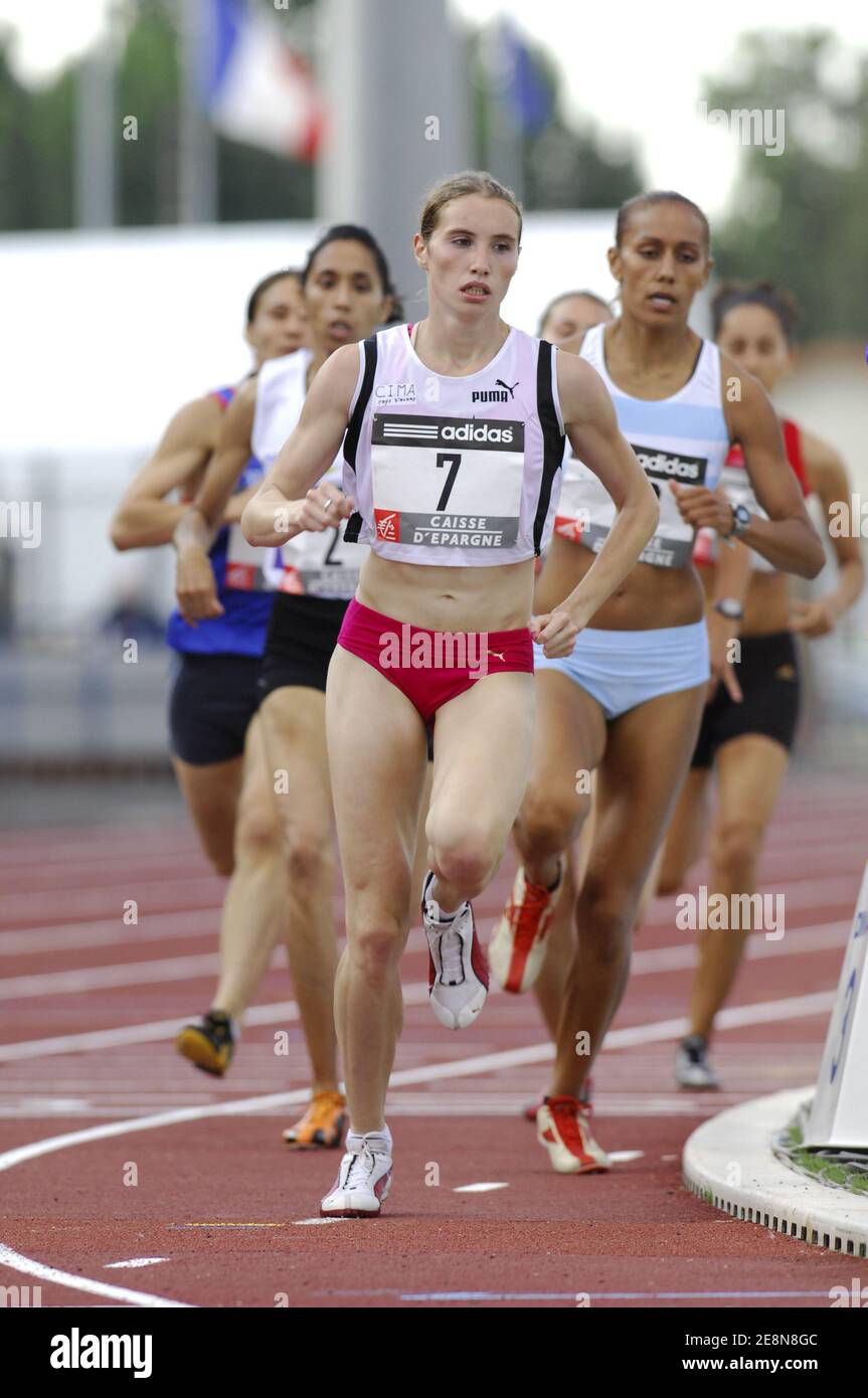 France's Elodie Guegan competes on women's 800 meters heats during ...