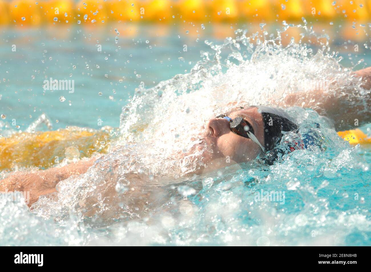 USA's Aron Peirsol performs on men's 200 meters Backstroke final during ...