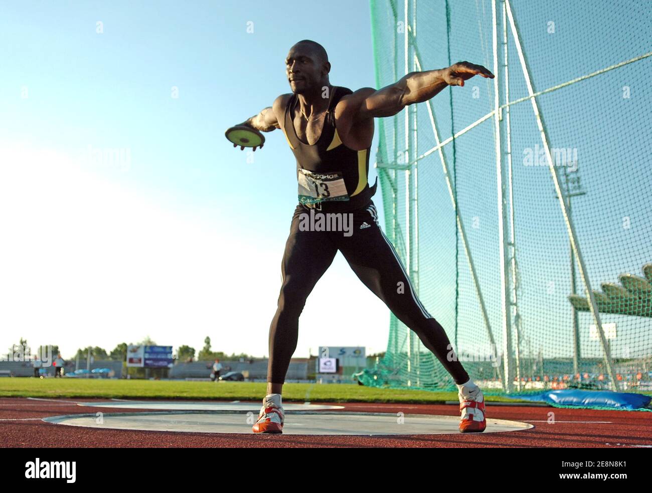 France's Jean Claude retel wins the bronze medal on men's discus throw ...