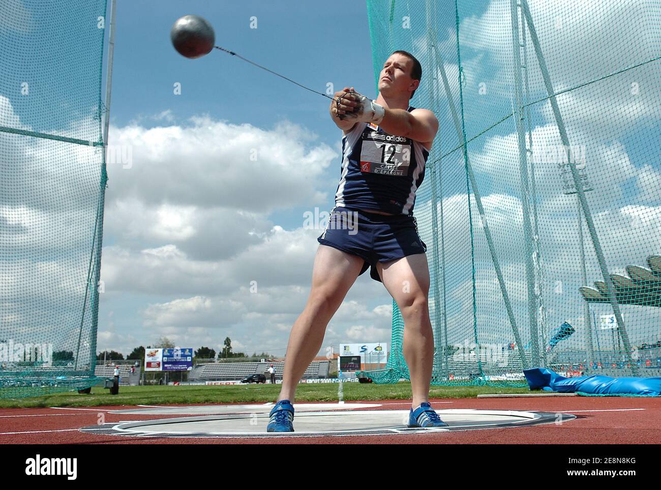 France's Frederic Pouzy wins the gold medal on men's hammer throw ...