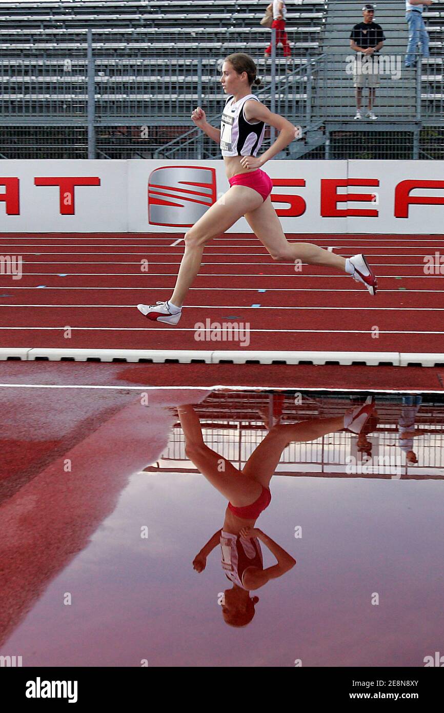 France's Elodie Guegan competes on the women's 800 meters during french ...