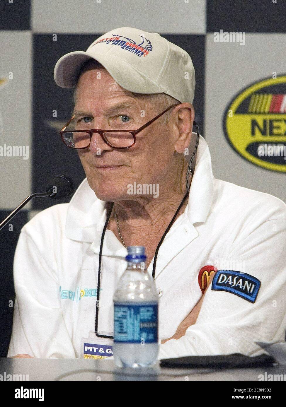 Paul Newman during a press conference at the Indianapolis Motor ...