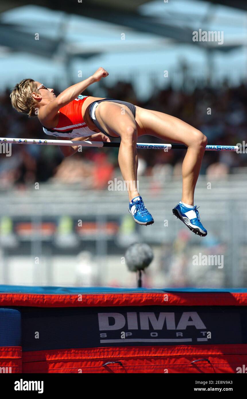 France's Marie Collonville competes on women's high jump final during ...