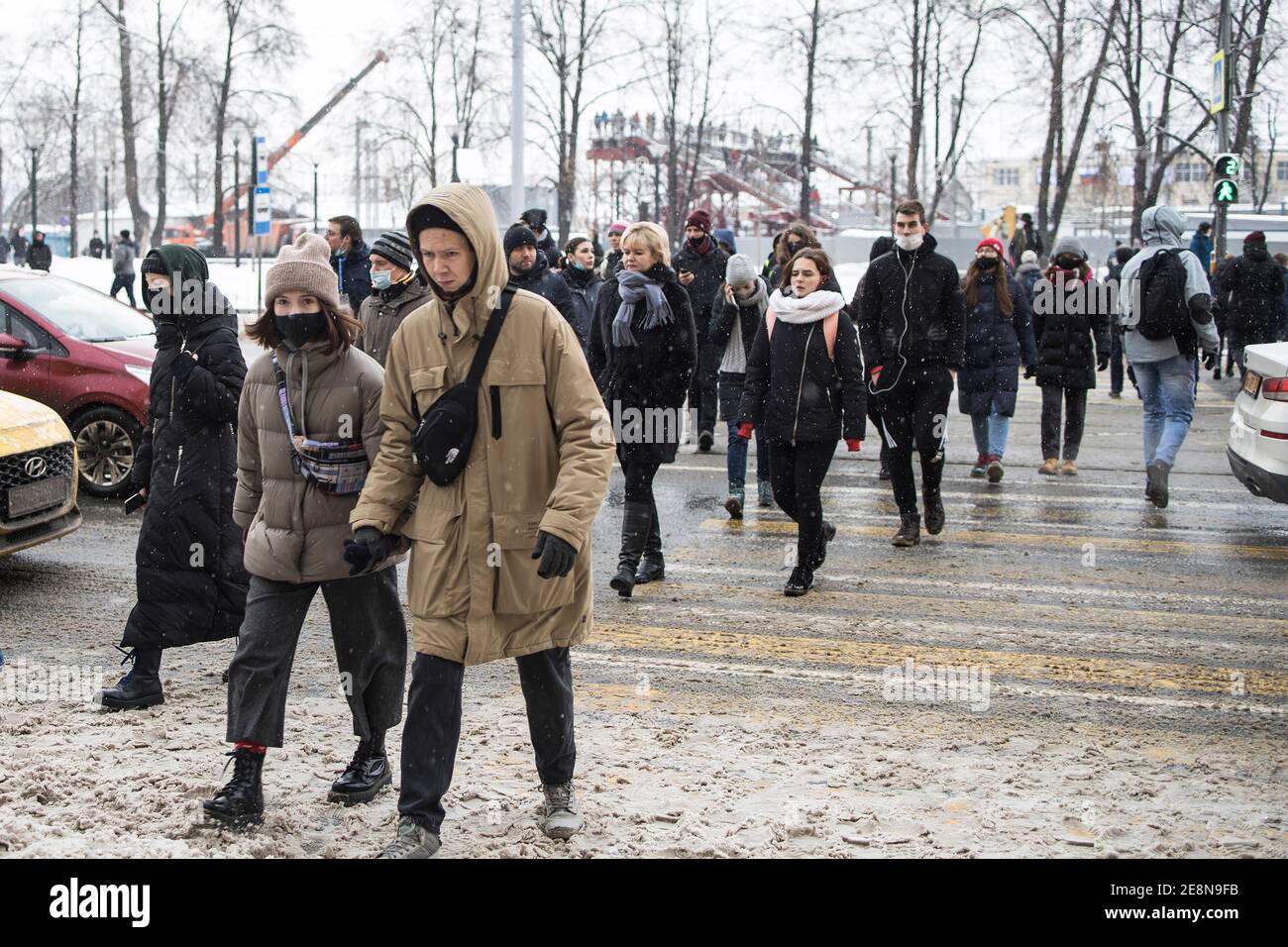 Group people wearing masks winter hi-res stock photography and images ...