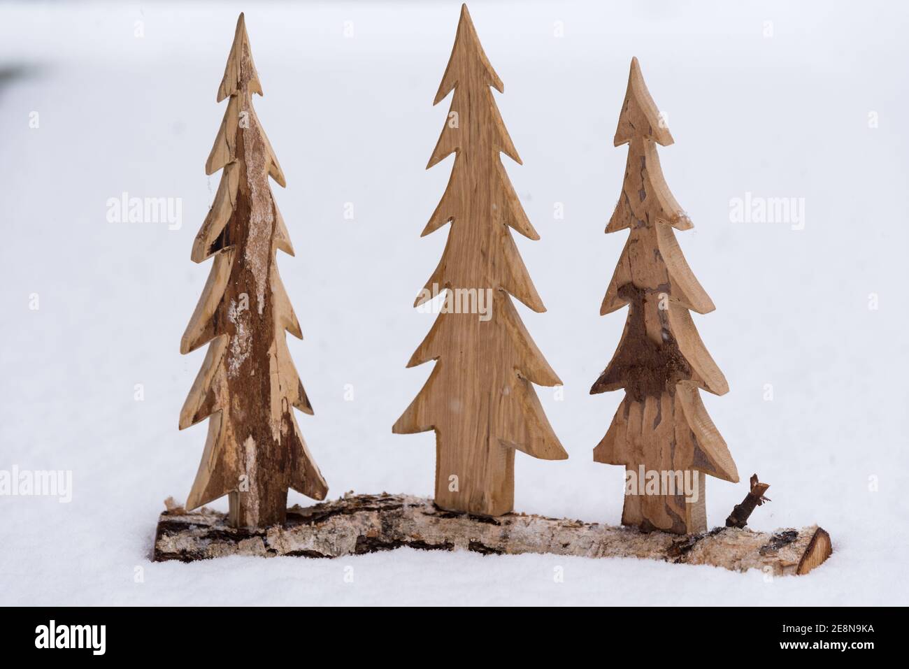 Creatively Handmade Trees From Solid Wood - Wood Carving Stock Photo ...