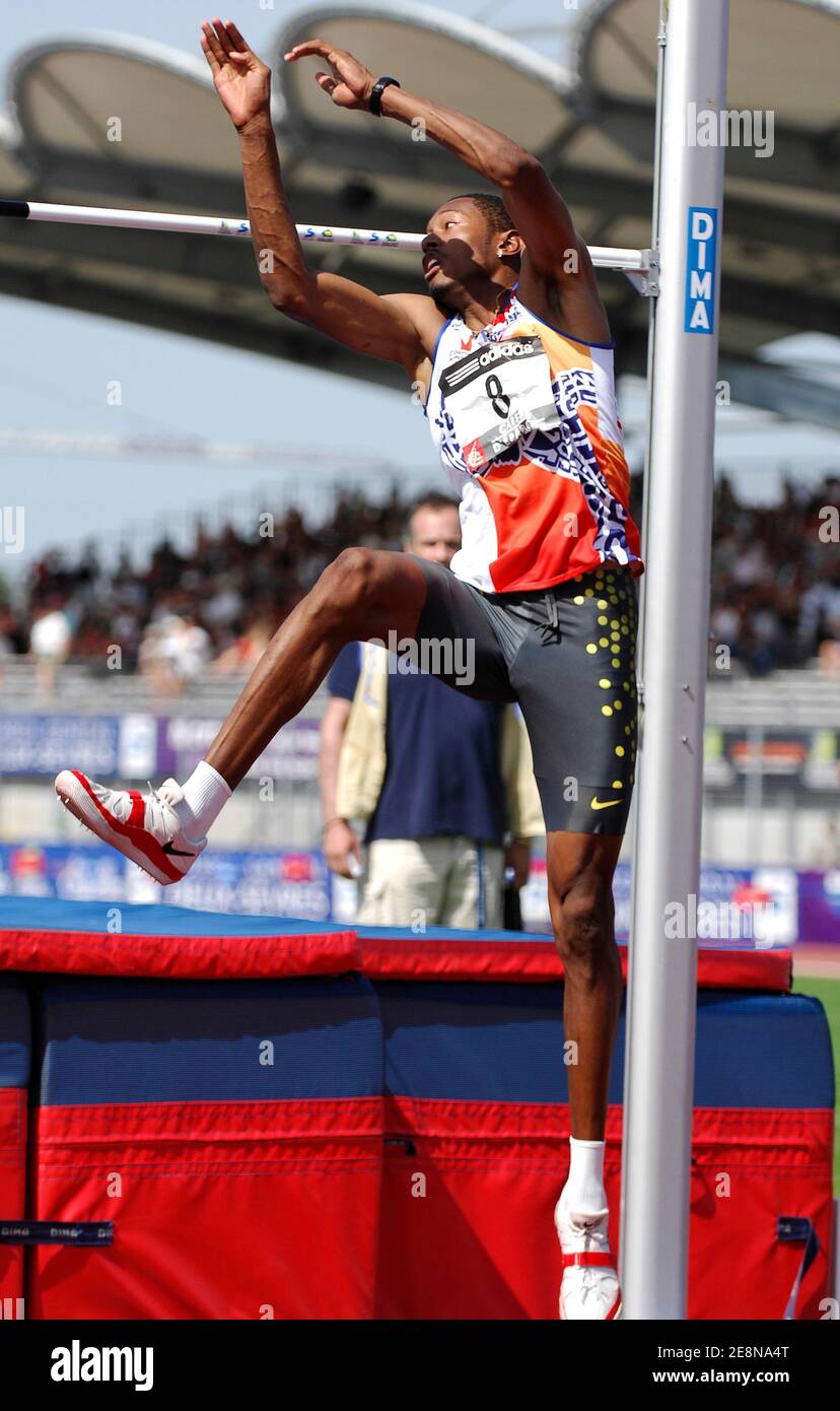 France's Mickael Hanany wins the gold medal on men's high jump during ...