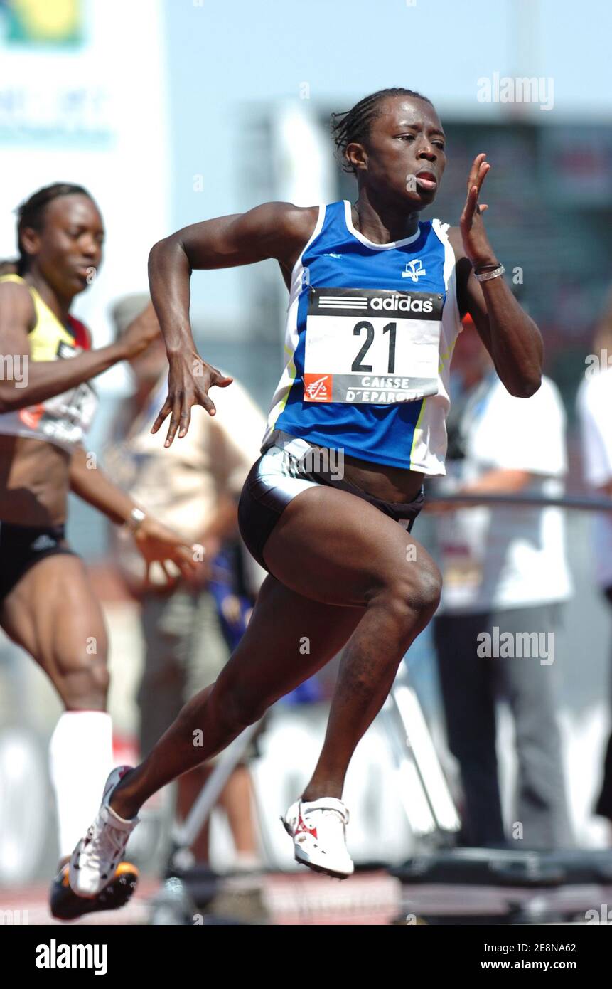 France's Myriam Soumare competes on women's 200 meters during french ...