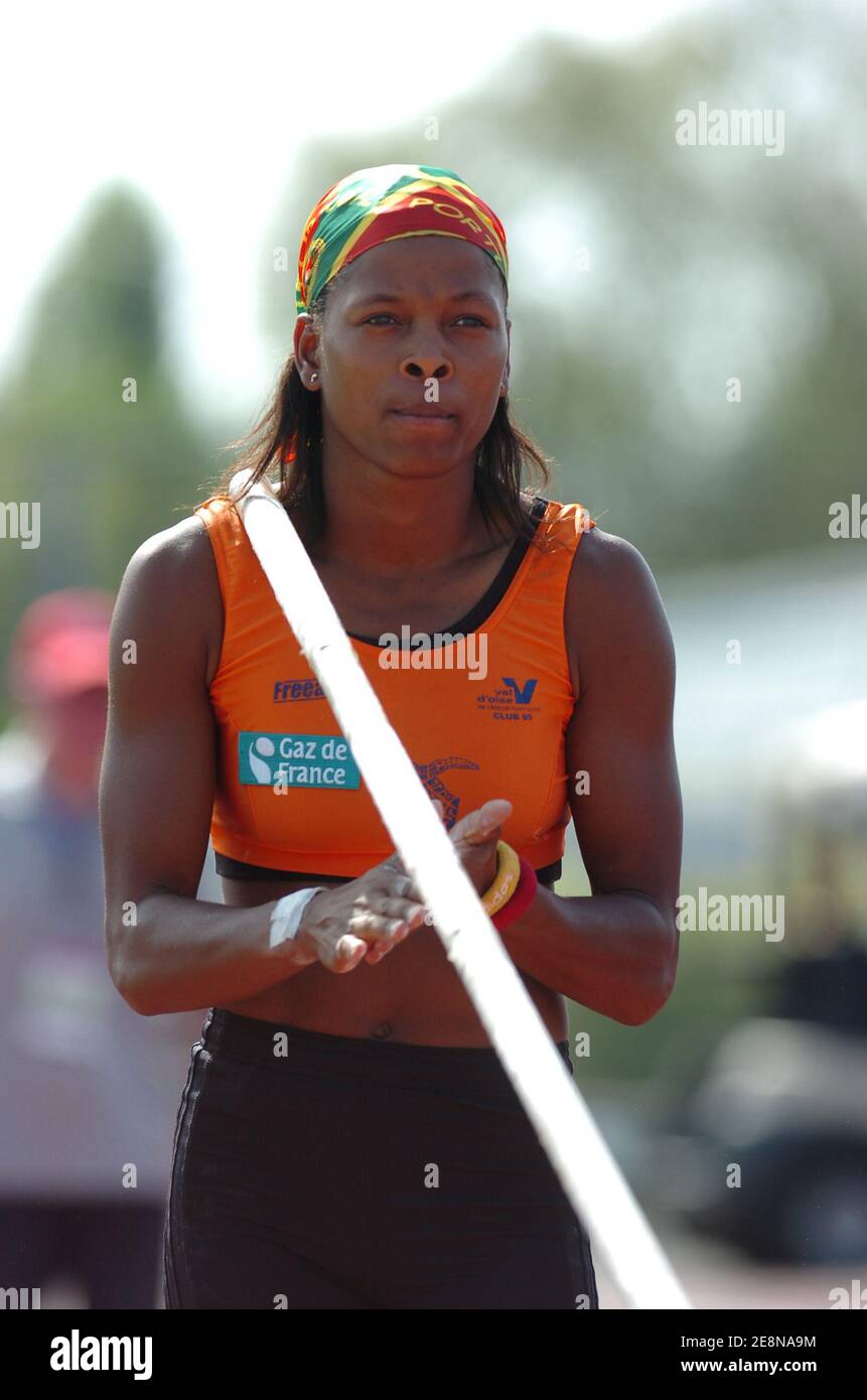 Portugal's Sandra Ribeiro Tavares competes on women's pole vault during ...