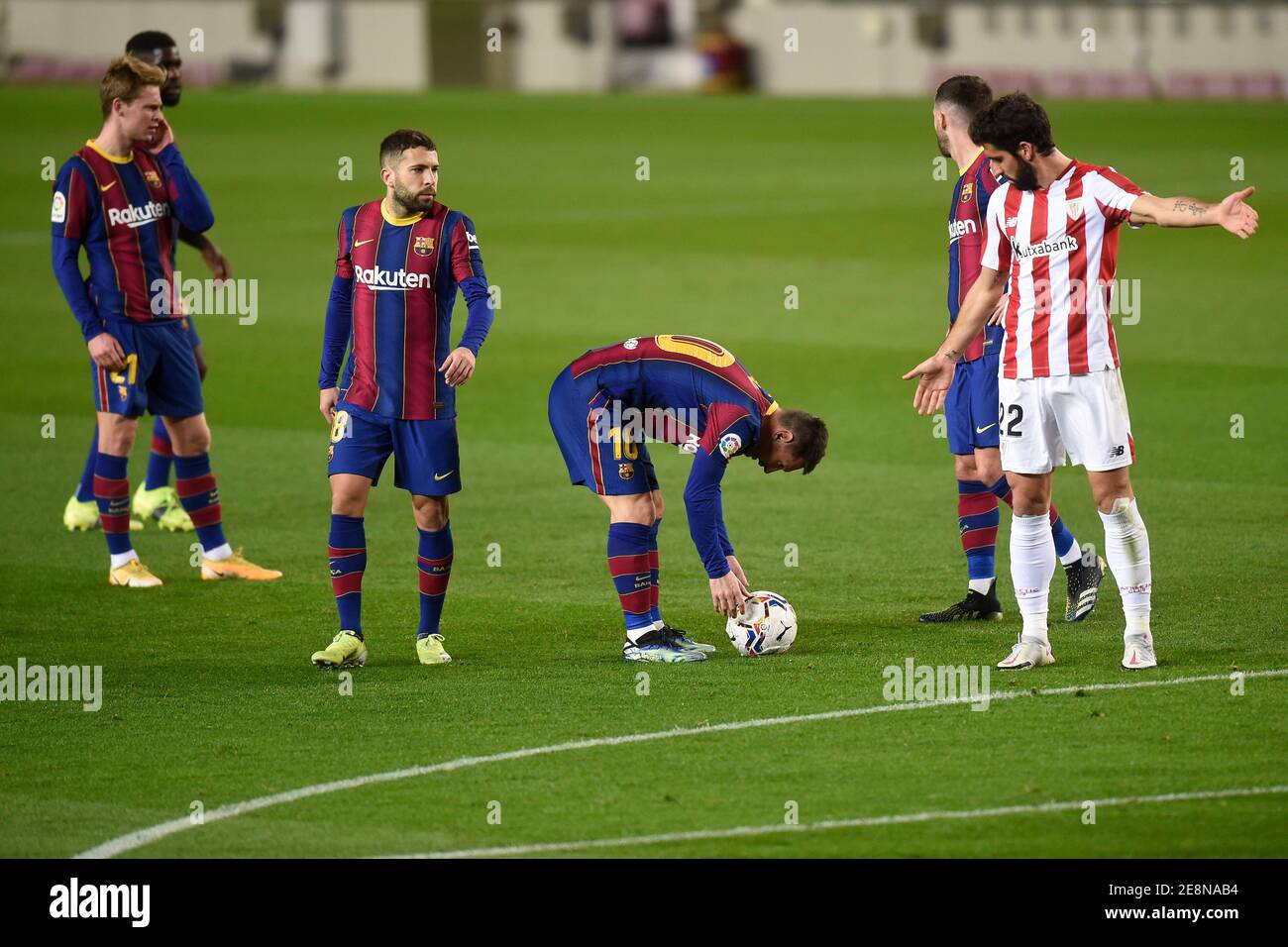 Lionel Messi of FC Barcelona during the La Liga match between FC Barcelona played at Camp Nou ...
