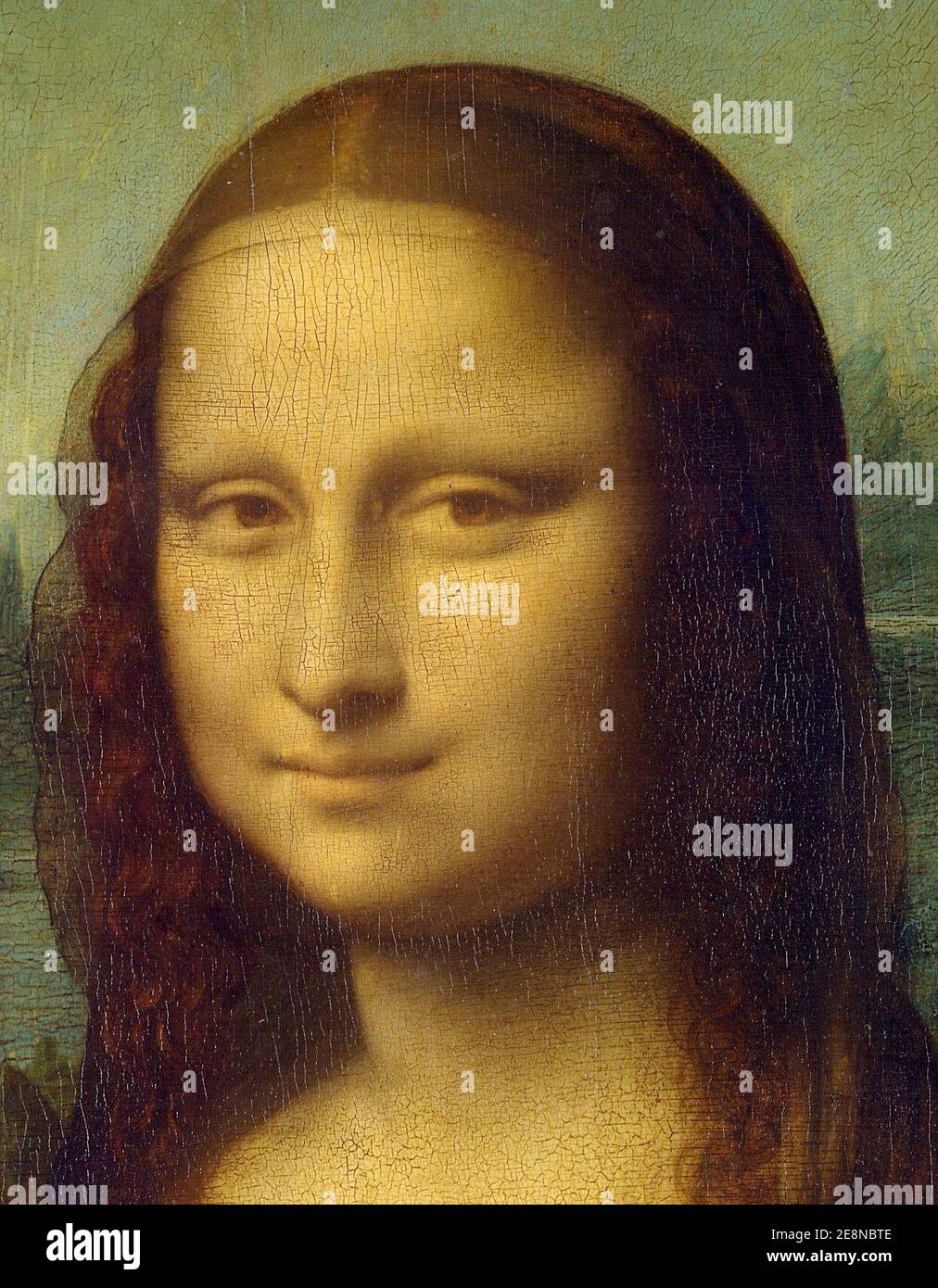 Mona Lisa detail face Stock Photo - Alamy