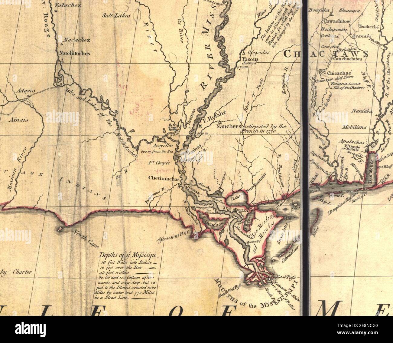 Mitchell Map-Louisiana 1770s Stock Photo - Alamy