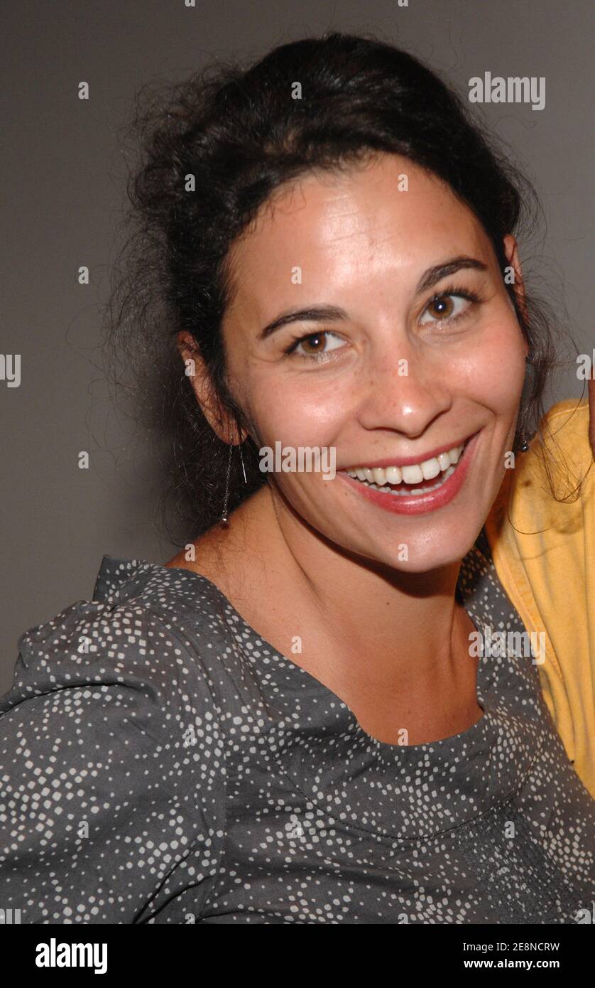 Cast member C cile Rebboah poses for pictures as she arrives to the ...