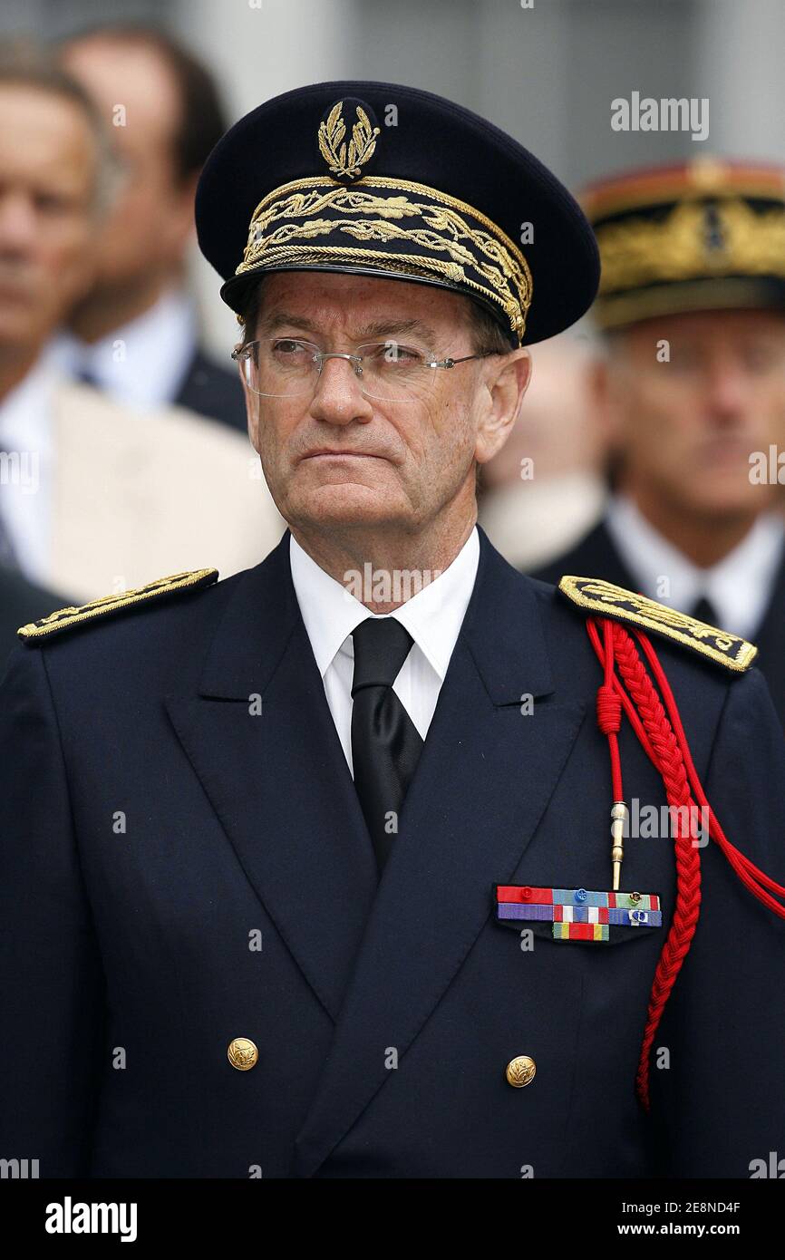 Prefect of police force of Paris, Michel Gaudin attends a ceremony at ...