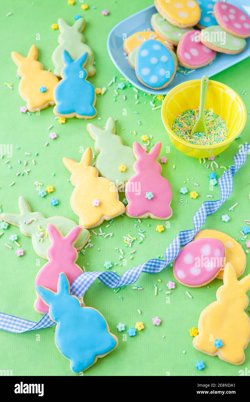 Easter Bunny Cookies Stock Photo - Alamy