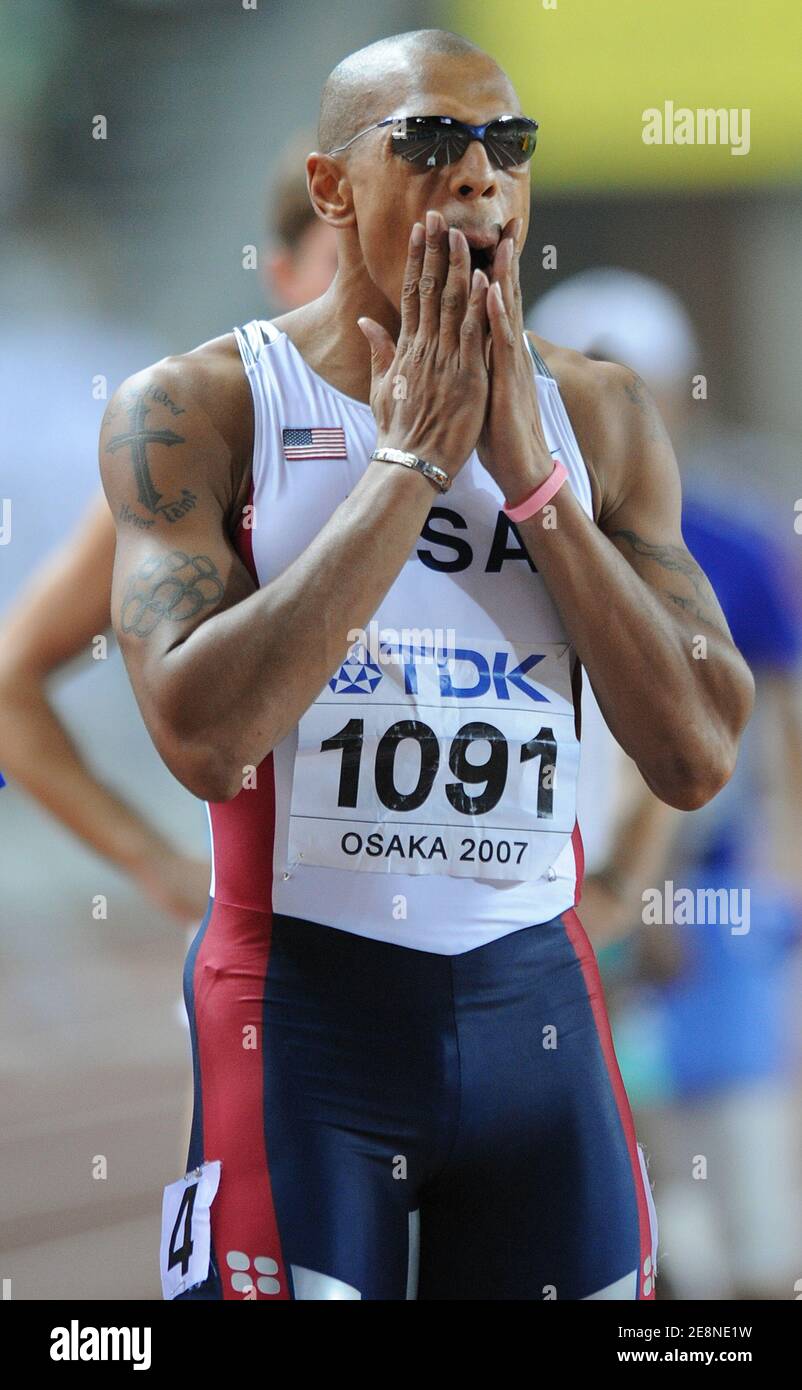 US' James Carter competes on men's 400 meters hurdles semi final during ...