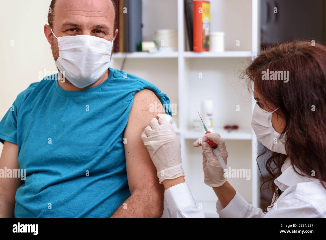 Injection arm mask hi-res stock photography and images - Alamy