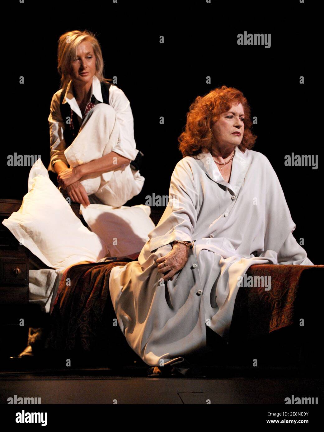 Cast members Genevieve Fontanel and Anne Loiret act their parts during ...