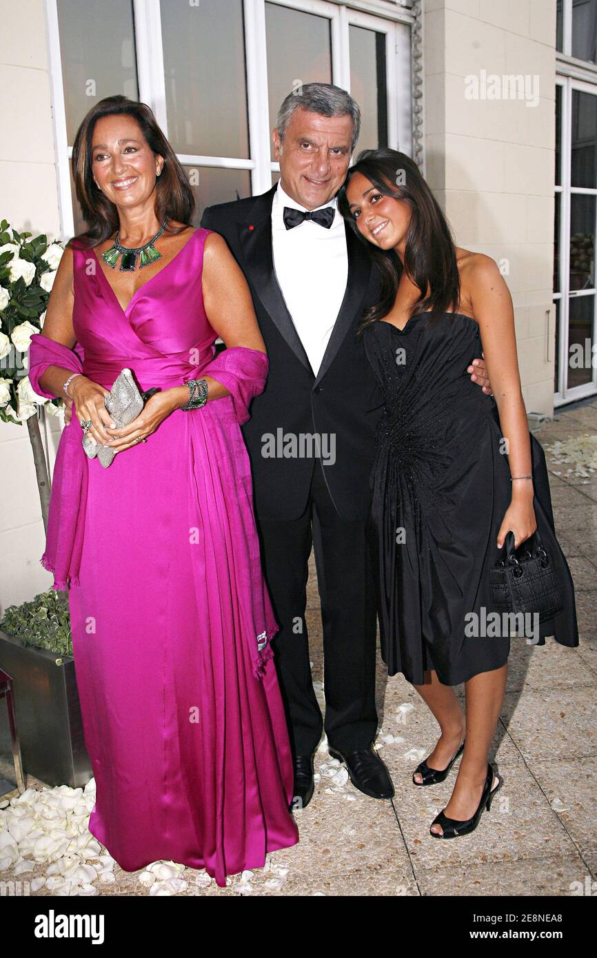 Siney Toledano with his wife and daughter attend the 10th 'Grand bal ...