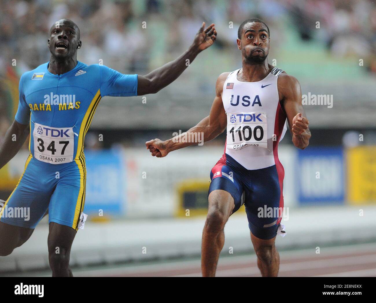 USA' Tyson Gay 100 meters heat during the 11th IAAF World Championships ...