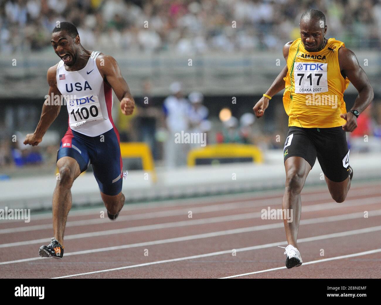 USA' Tyson Gay 100 meters heat during the 11th IAAF World Championships ...