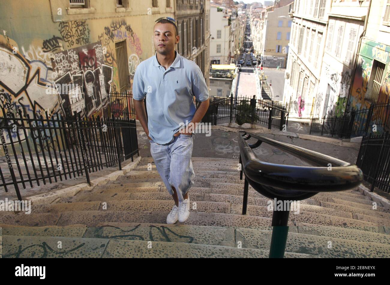 French rap singer El Matador poses for our photographer in Marseille ...