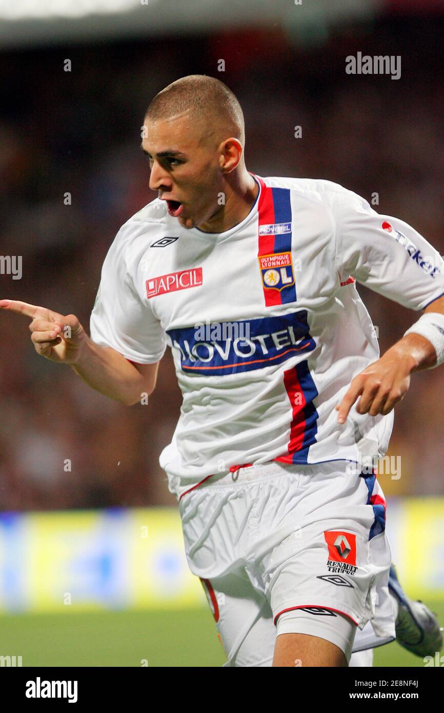 Lyon's Karim Benzema during the match the French first league football ...